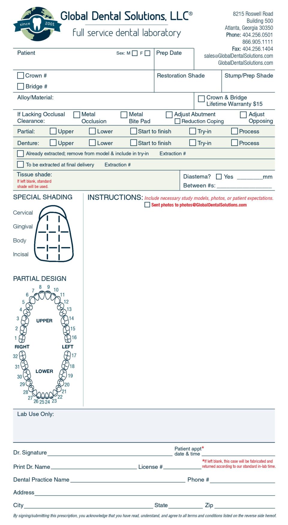 Contact Our Dental Lab - Global Dental Solutions